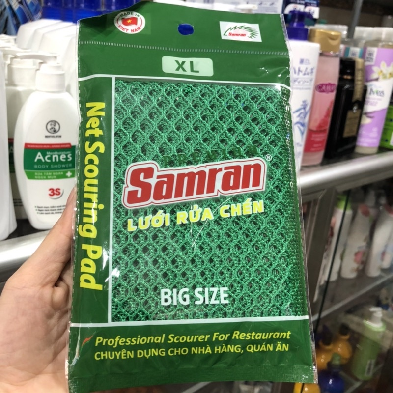 Lưới rửa chén Samran (màu xanh) | Shopee Việt Nam