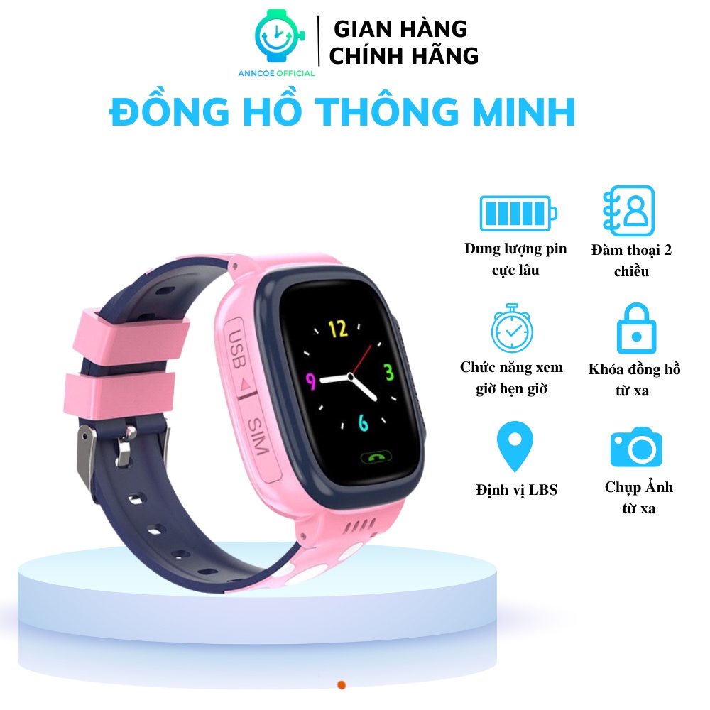 Đồng hồ thông minh định vị trẻ em ANNCOE A882 nghe gọi nhắn tin hai ...