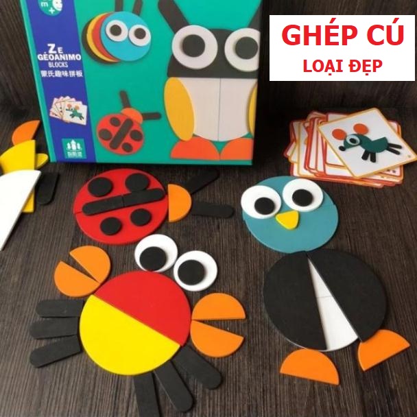 Bộ Đồ Chơi Ghép Hình Gỗ Các Con Vật Montessori- GHÉP CÚ- LOẠI ĐẸP ...
