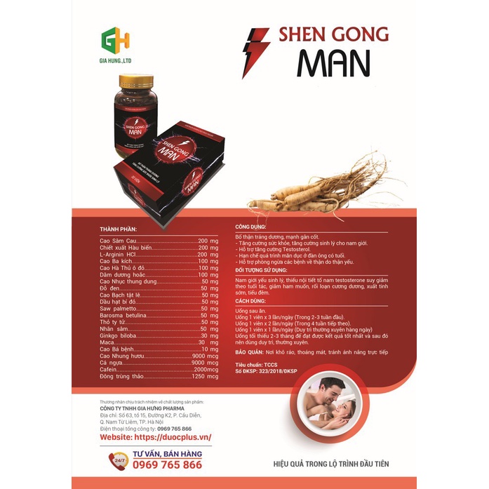 BỔ THẬN TRÁNG DƯƠNG - MẠNH GÂN CỐT SHEN GONG MAN | Shopee Việt Nam