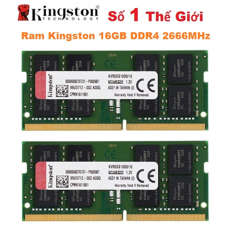 RAM Laptop Kingston 16GB DDR4 2133 2400 2666 3200MHz | Bóc Máy Đẹp 98% ...