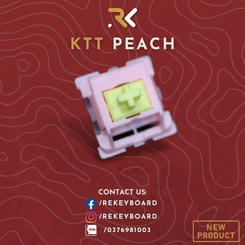 KTT Peach | Công tắc phím cơ Đào | Linear Switch | Rekeyboard | Shopee Việt Nam