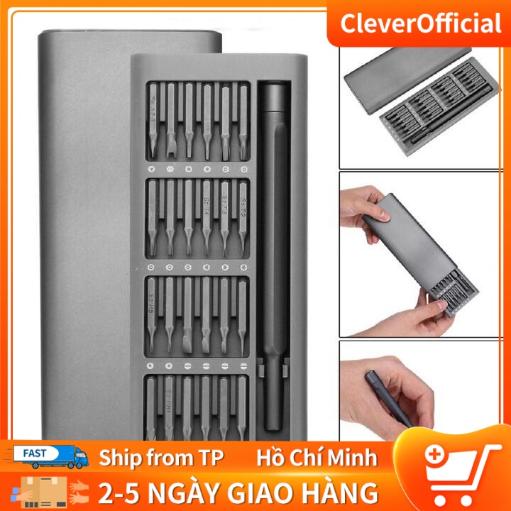 Bộ tua vít đa năng mini 24 đầu nhỏ sửa điện thoại, tô vít từ tính mở ...