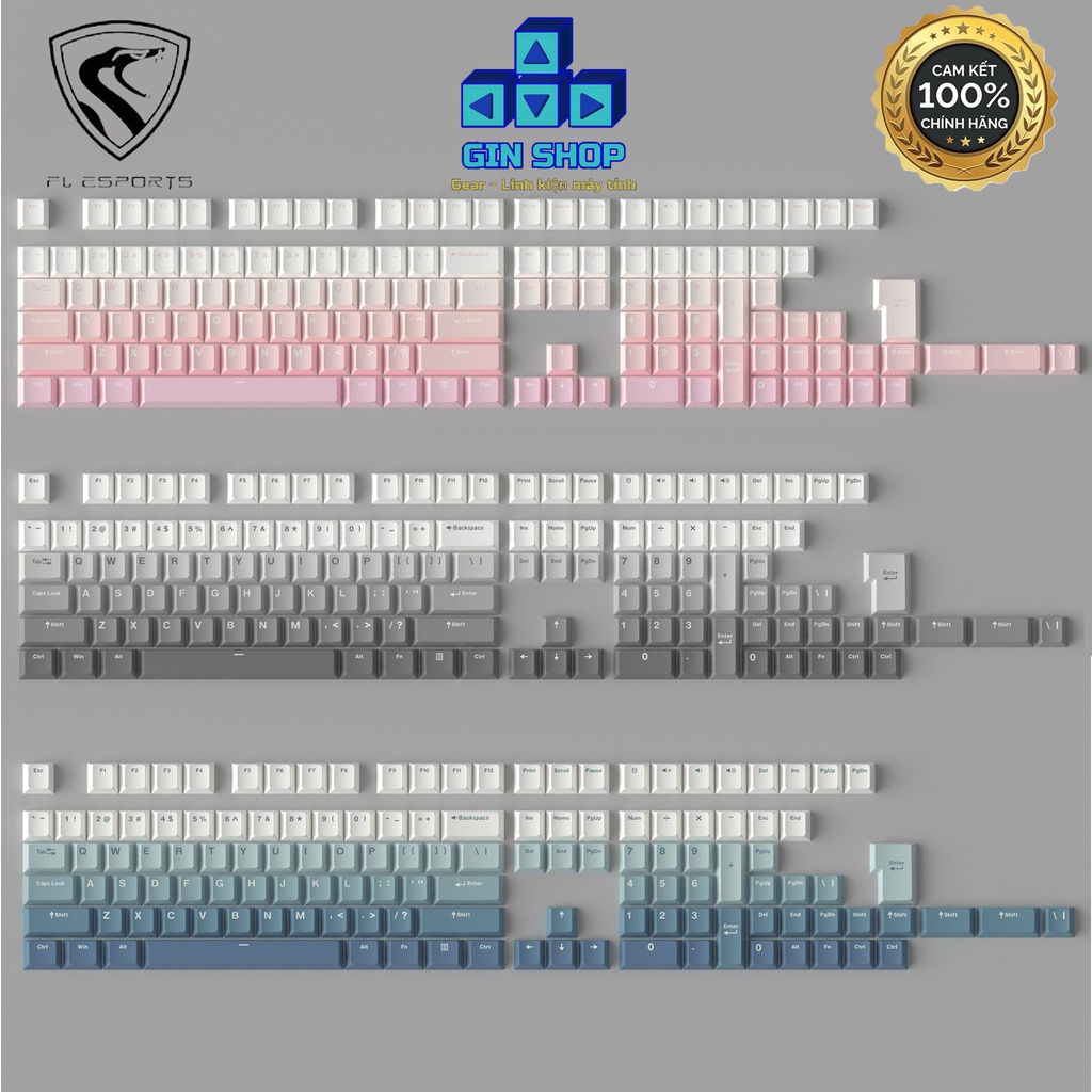 Bộ keycap phím cơ FL-Esports FLCMMK Keycap set - Gradient (Pink/Blue ...