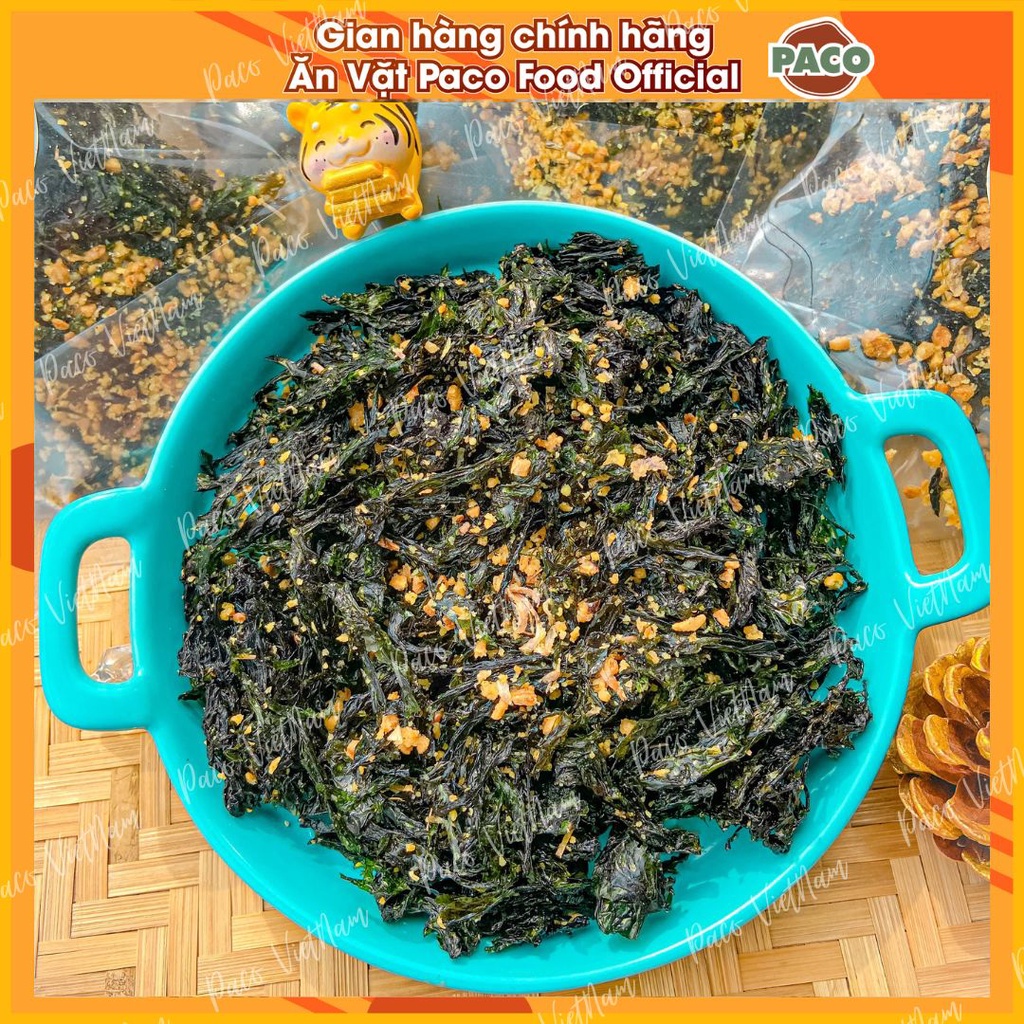 Rong biển ăn liền cháy tỏi ớt giòn sấy ăn vặt Paco Food gói 50g ...