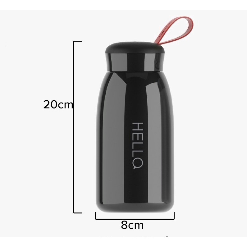 (FREESHIP)Bình nước giữ nhiệt HELLO 520ml, chất lượng cao ruột inox 304 Giữ nhiệt 6-8 tiếng ...
