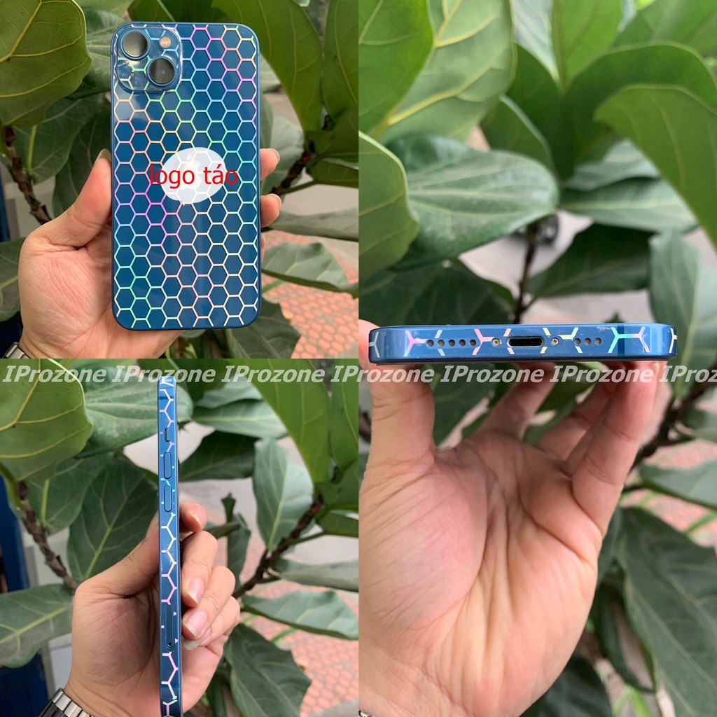 Dán PPF full lưng viền vân tổ ong 3D đẹp cho Smart IPhone 14 Promax / 14 Pro / 13 Promax / 12 ...