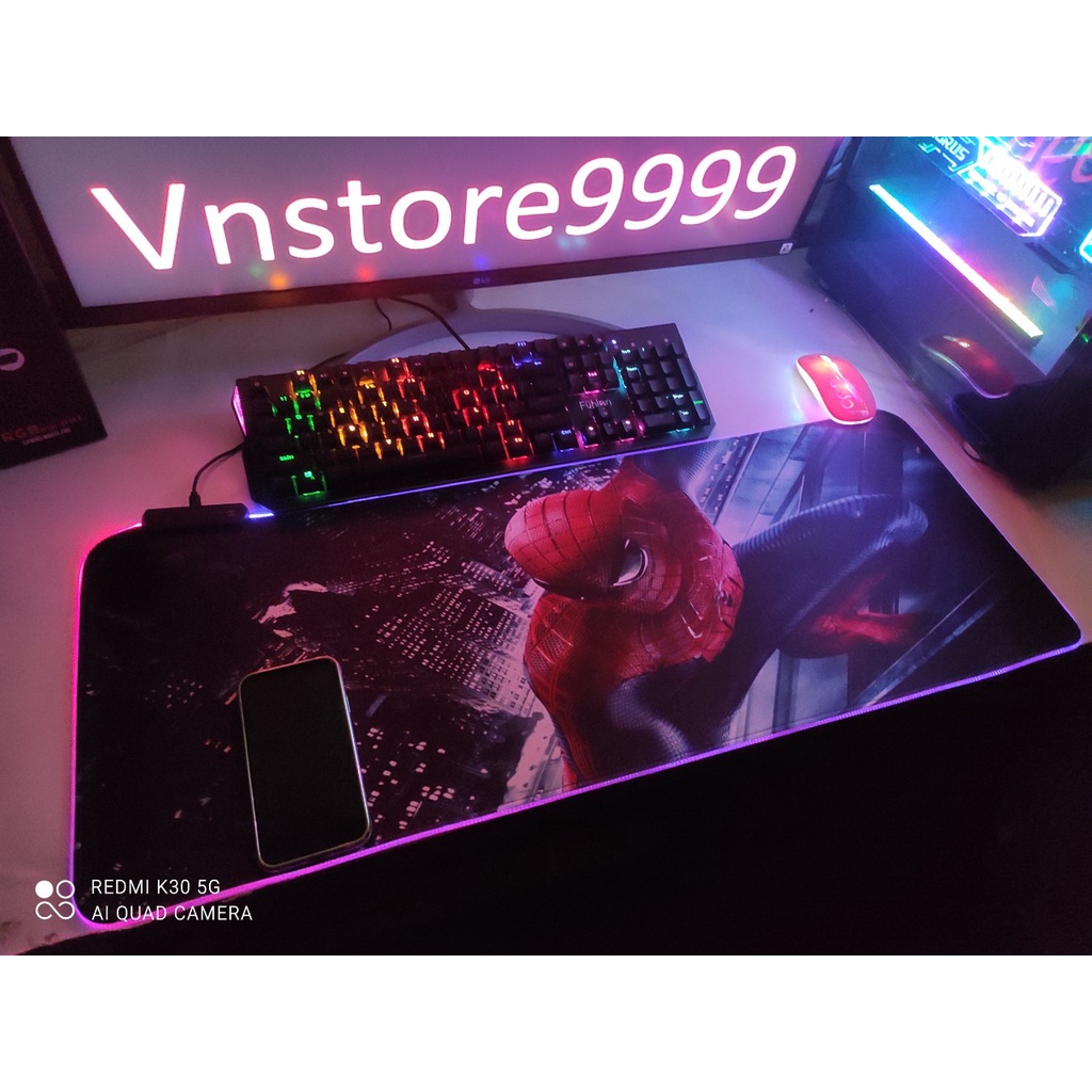 Lót chuột led rgb PDGAMING 50 mẫu pad chuột cỡ lớn fullbox 90x40 80x30, chống trượt siêu bền ...