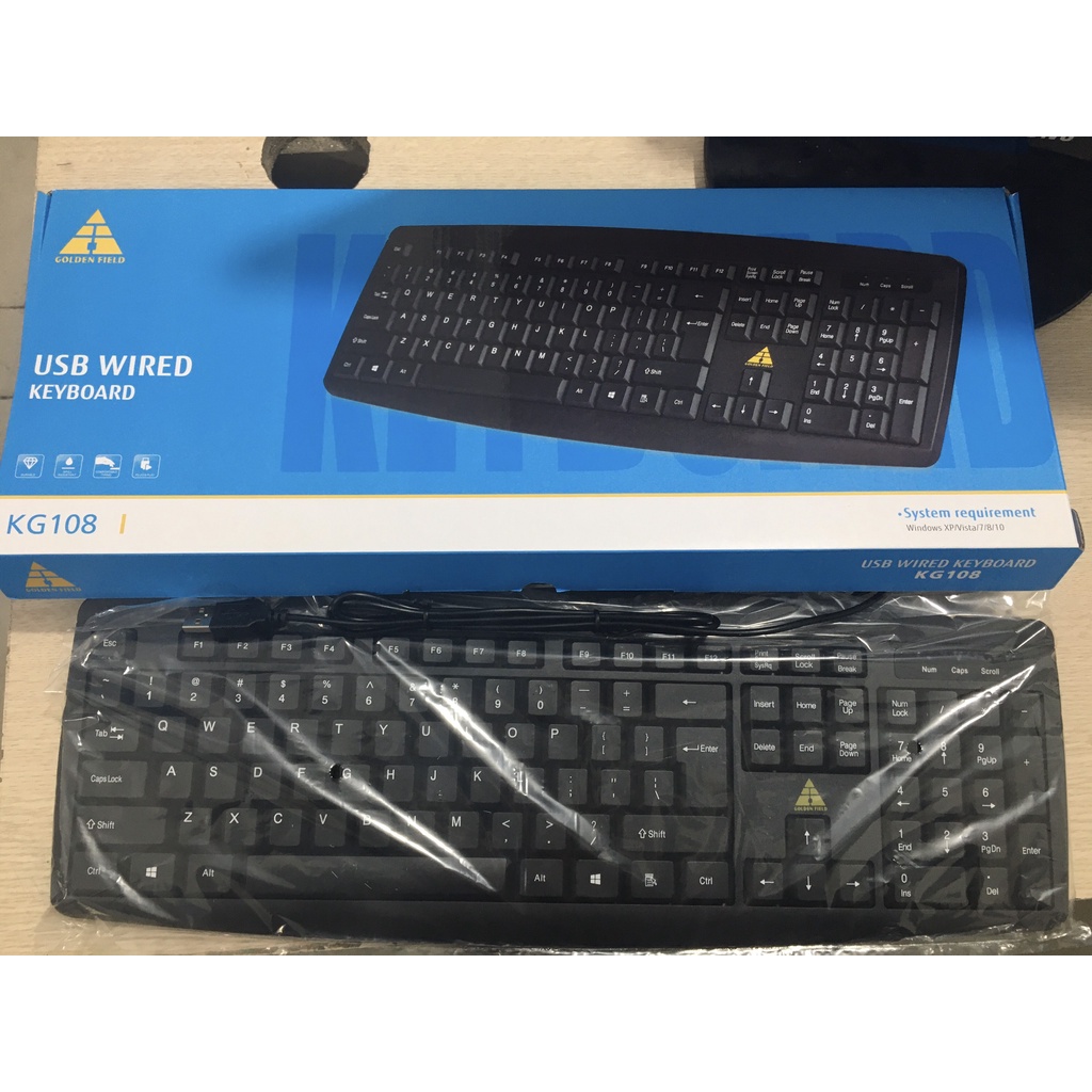 Bàn Phím Máy Tính Golden Field KG108 chính hãng | Shopee Việt Nam