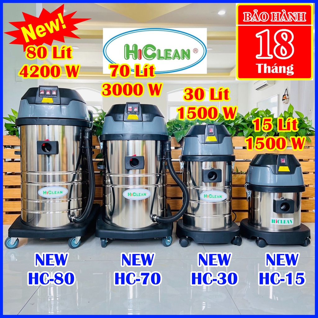 Máy hút bụi công nghiệp HiClean HC15 NEW, HC30 NEW | Shopee Việt Nam