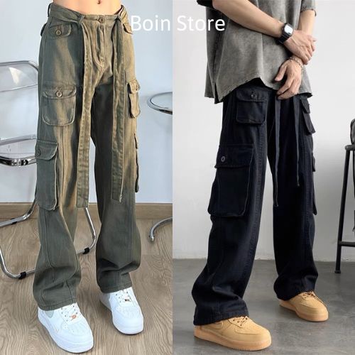 Quần túi hộp nam nữ, quần cargo pants kaki ống rộng BOIN UNISEX, hiphop ...