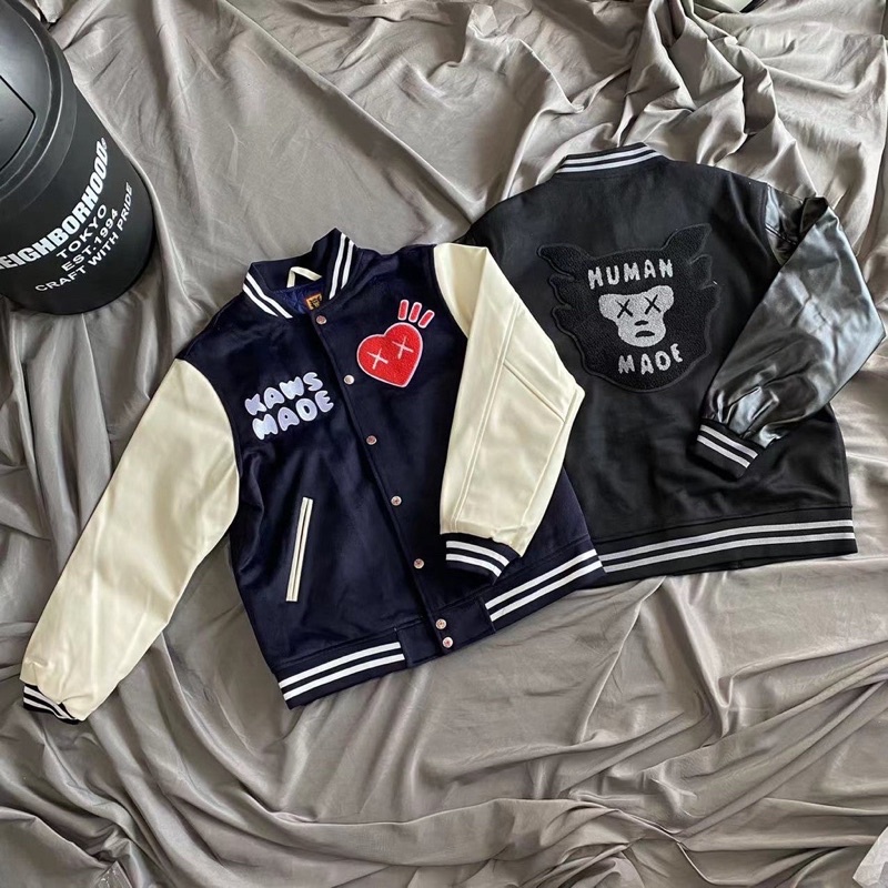 [BestQuality] KAWS x Human Made Varsity Jacket | Shopee Việt Nam