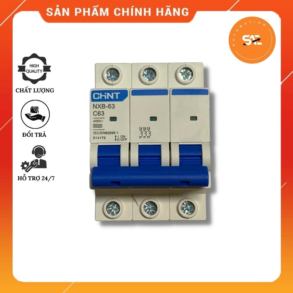 Aptomat CHINT 3 pha 63A NXB 3P C63, cầu dao tự động hãng CHINT ELECTRIC hàng chính hãng | Shopee ...