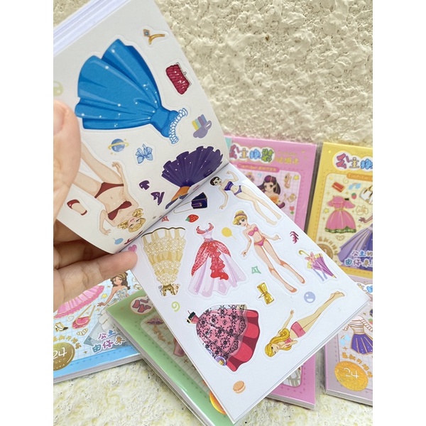 Sổ sticker quần áo búp bê mẫu đẹp quyển 24 trang | Shopee Việt Nam