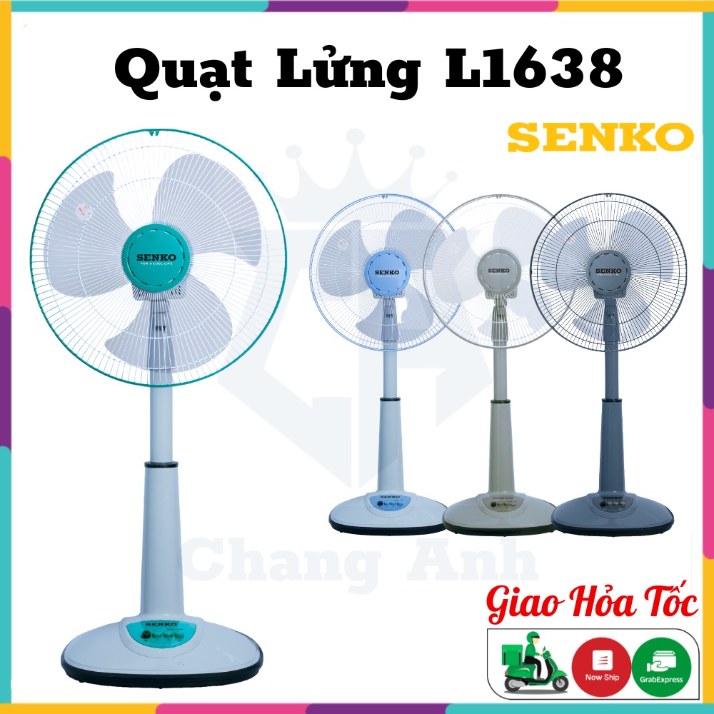 Quạt Lửng Senko L1638 - Quạt Điện Cây Đứng Lỡ 3 Mức Tốc Độ Gió, Làm Mát ...