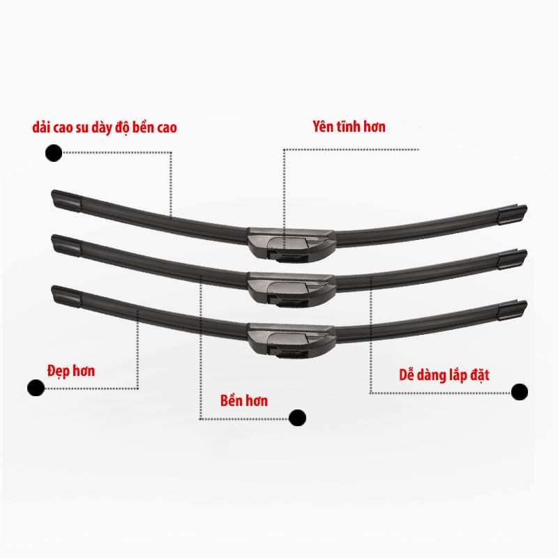 Gạt mưa ô tô AMECAR không xương sạch hơn không gây tiếng ồn | Shopee ...