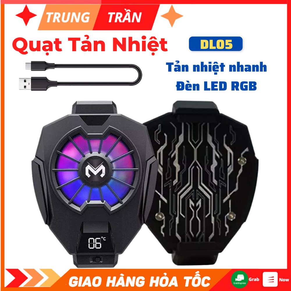Quạt Tản Nhiệt điện Thoại Memo Dl05 Sò Siêu Lạnh Màn Hình Led Hiển Thị