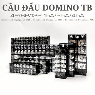 Cầu Đấu Điện Domino Các Loại 15A/25A/45A - (4P/6P/12P) | Shopee Việt Nam