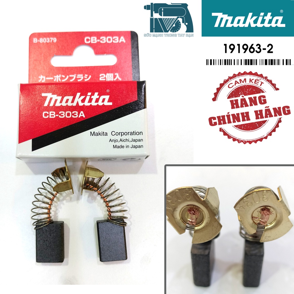 Chổi than CB-303A Makita B-80379 [Chính Hãng] (191963-2) | Shopee Việt Nam
