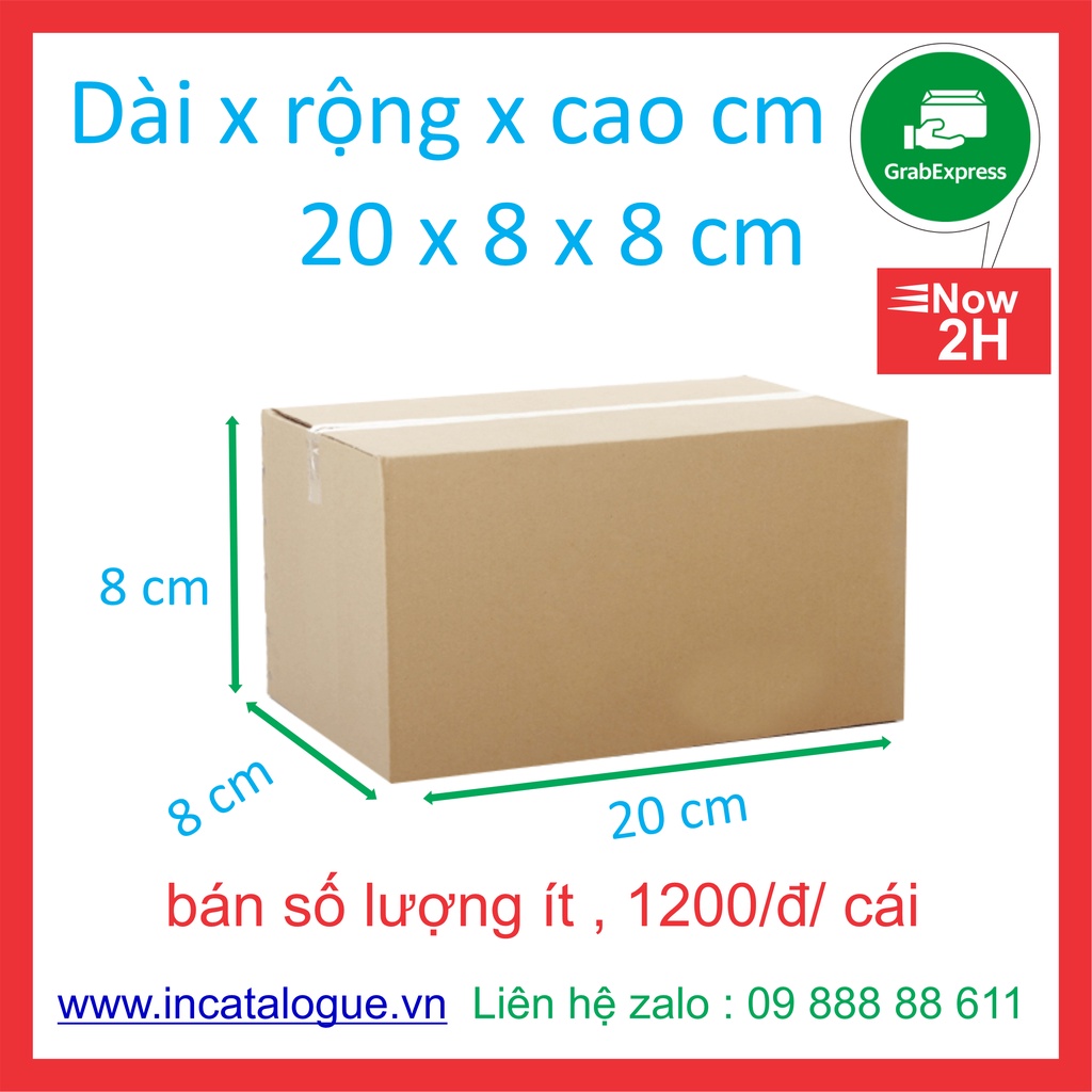 hộp carton 20x8x8 đóng hàng 100 hộp | Shopee Việt Nam
