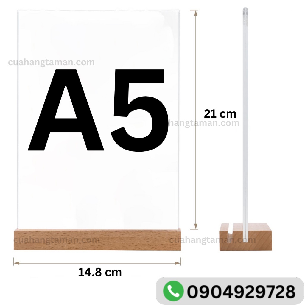 Menu Mica Đế Gỗ Tent Card Standee Cao Cấp | Shopee Việt Nam