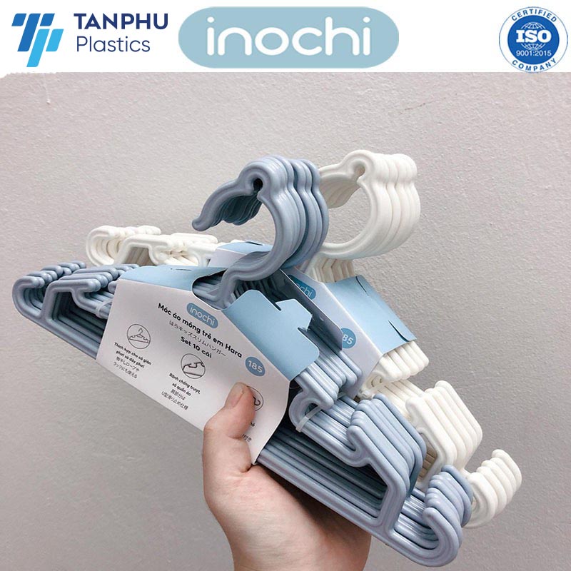 Set 10 Móc áo trẻ em Inochi (MA185) Giữ quần áo, đồ dùng luôn phẳng ...