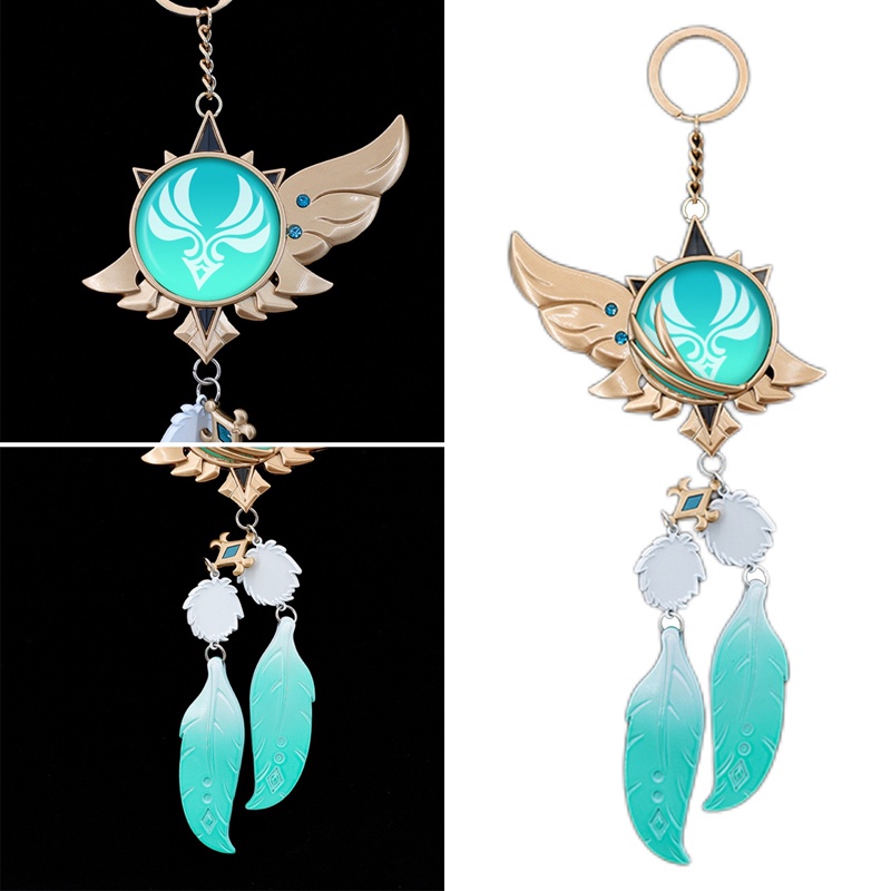 Genshin Impact Cosplay Venti Vision Of God Keychain Anime Yae Miko ...