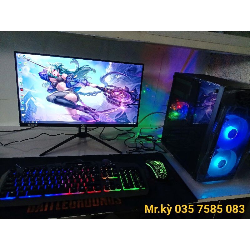 Bộ PC Gaming Led Core i5 / Ram 8G / SSD 128G /Màn hình full viền 22in ...