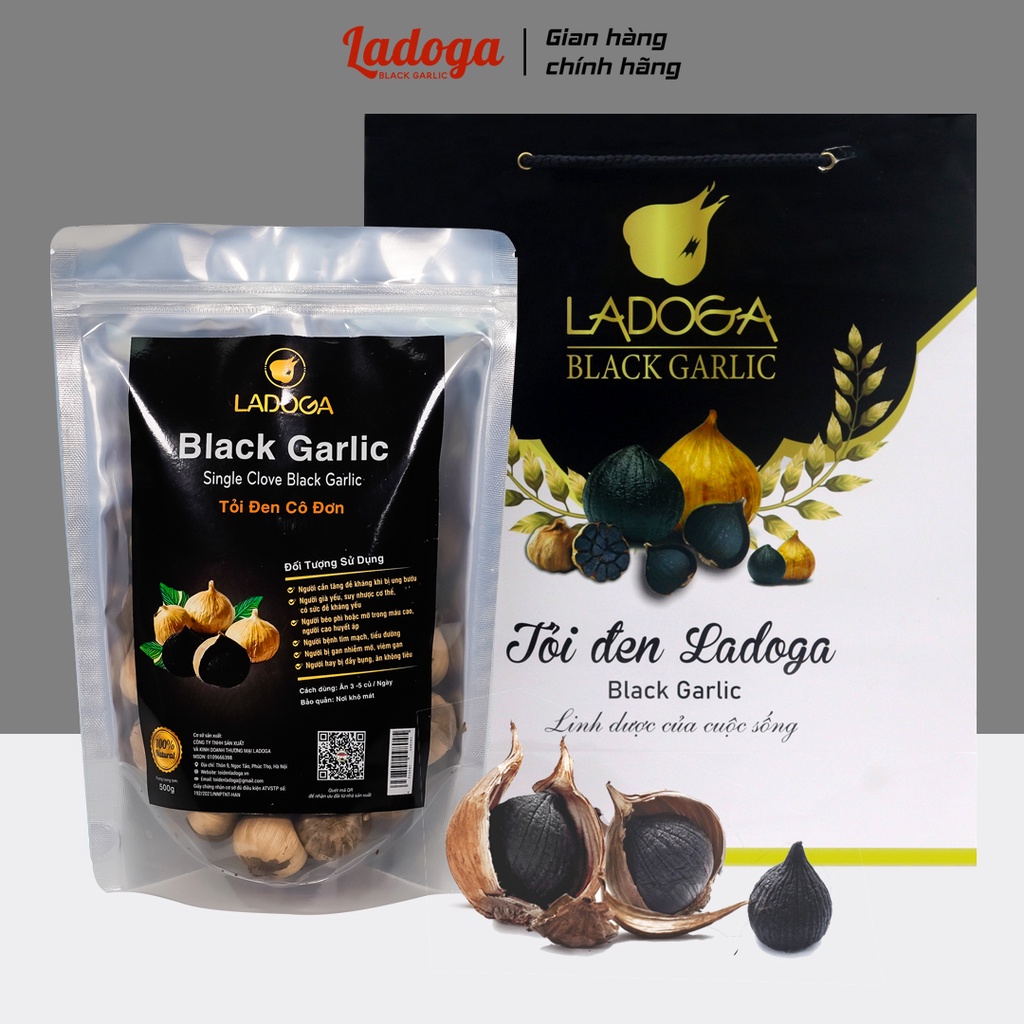 Tỏi đen LADOGA cao cấp lên men tự nhiên 60 - Túi 500g Pemium | Shopee ...