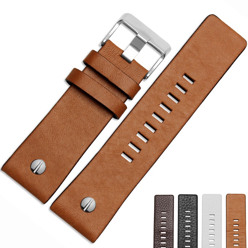 Thích hợp cho dây đeo đồng hồ dây da thật diesel DZ7312 DZ7314 26 28 ...