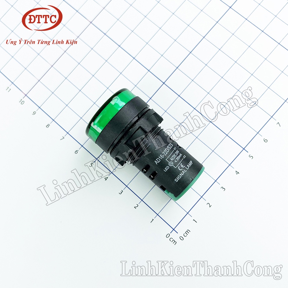 Đèn Báo Nguồn 24V AD16-22DS 22mm Màu Xanh Lá, Màu Đỏ | Shopee Việt Nam