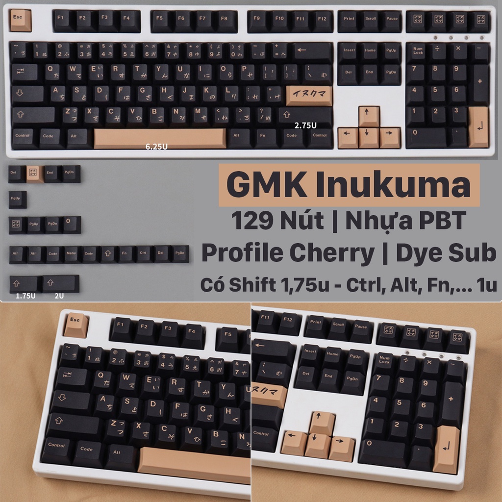 Keycap GMK Profile Cherry, XDA nhựa PBT cao cấp in Dye Sub sắc nét ...