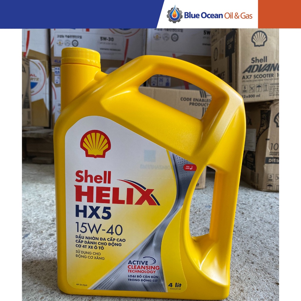 Dầu Nhớt Động Cơ xăng SHELL HELIX HX5 SN 15W-40 4L | Shopee Việt Nam