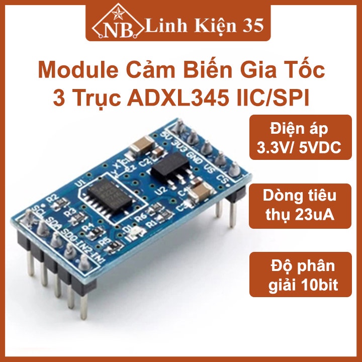 Mạch module cảm biến gia tốc 3 Trục ADXL345 IIC/SPI chất lượng | Shopee Việt Nam