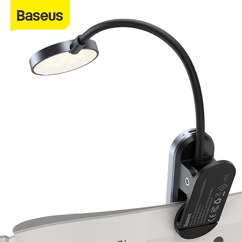 Đèn LED nhỏ Baseus kẹp thành bàn không dây cảm ứng sạc USB để đọc sách ...
