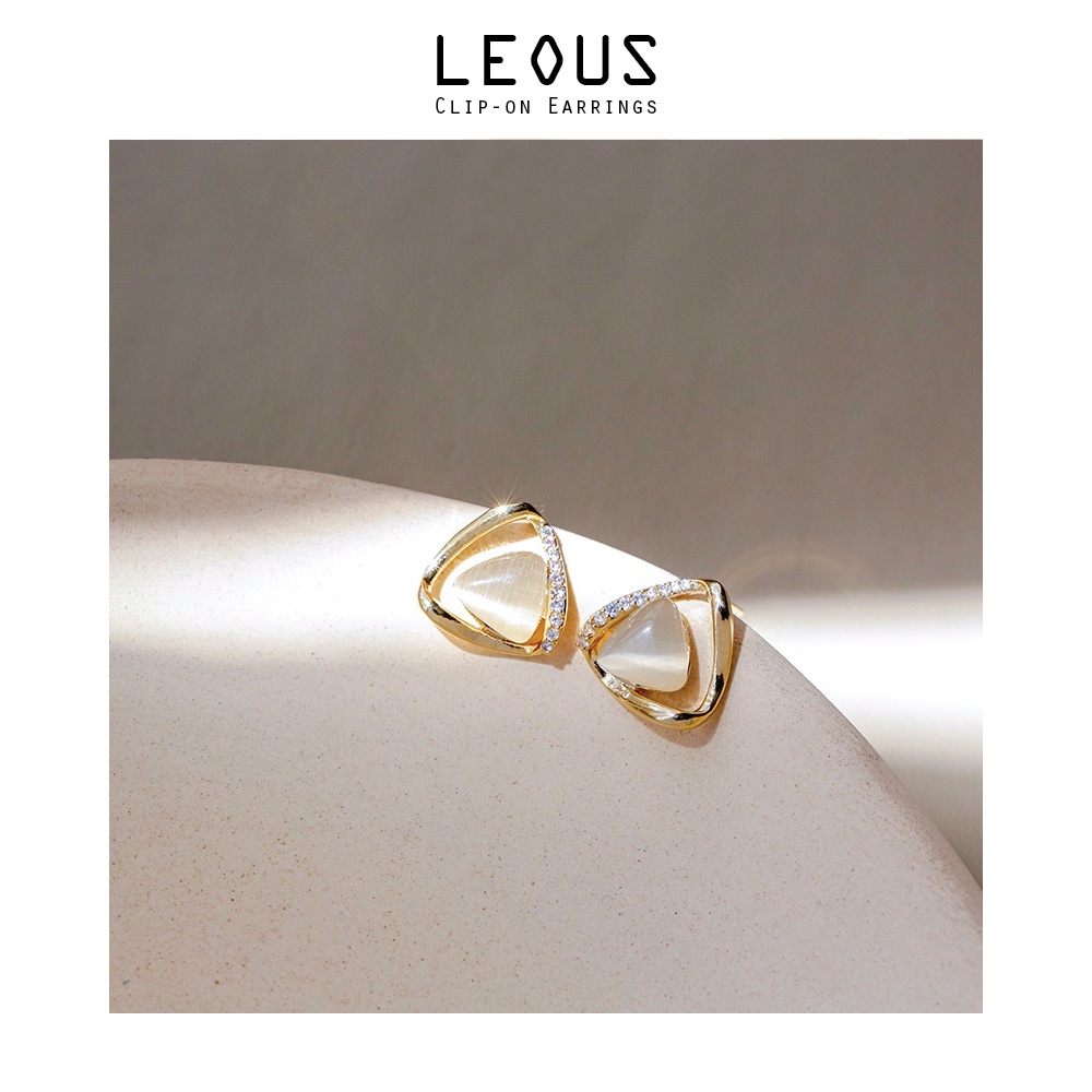 Khuyên tai kẹp không bấm lỗ chốt cố định K236 bằng hợp kim mạ vàng hình ...