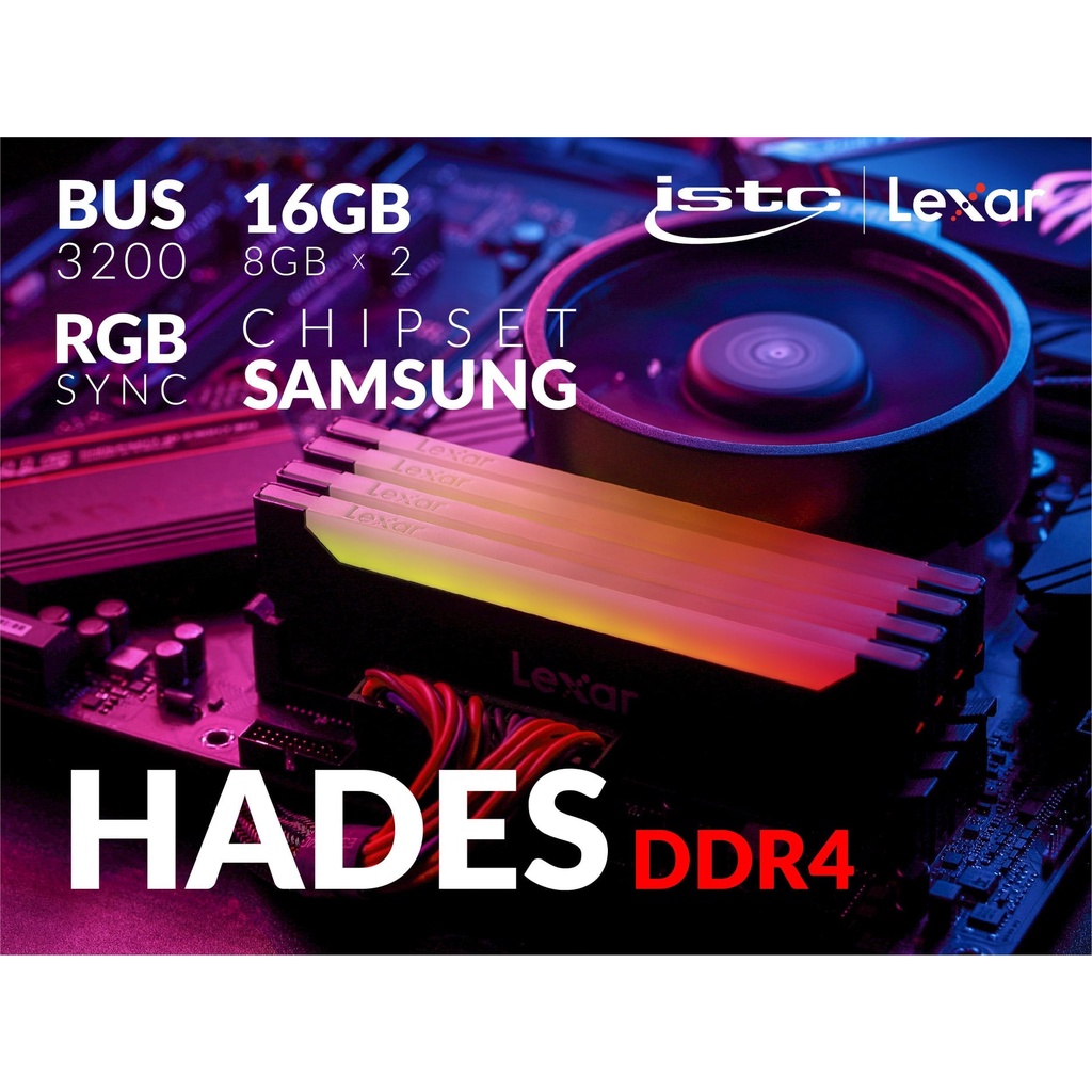 Ram Lexar Hades RGB DDR4 3200 2x 8GB C19 NAND SamSung | Shopee Việt Nam