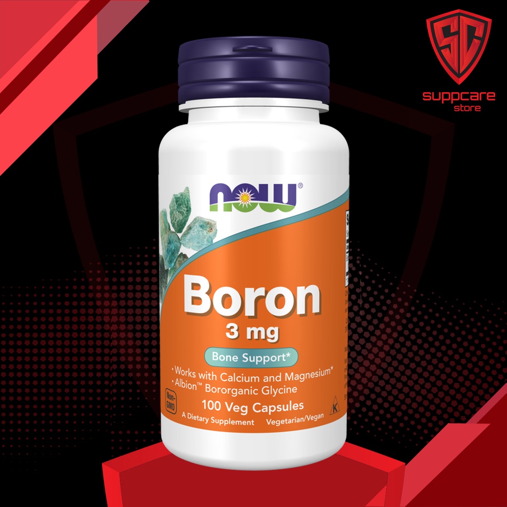 BORON | Now Foods Boron 3MG [100 - 250 VIÊN] | Chắc Khỏe Xương Tăng ...