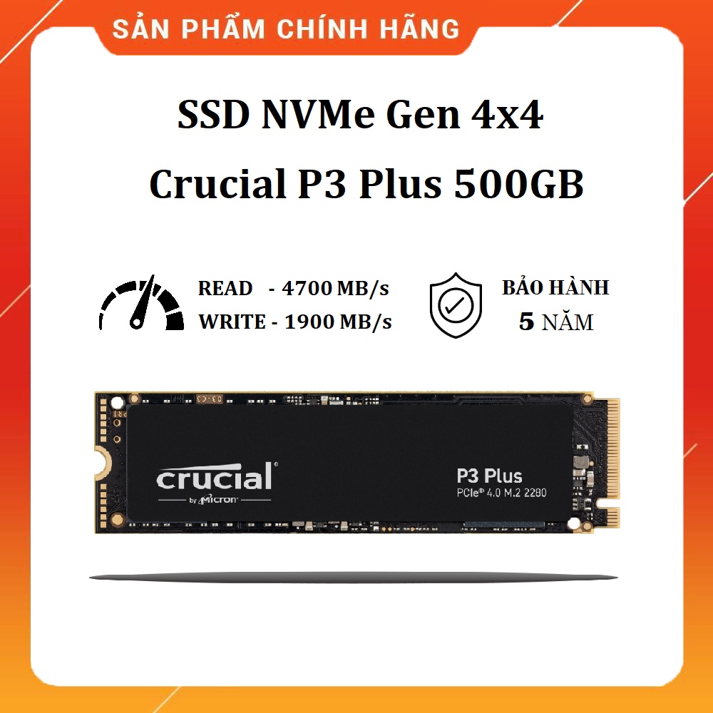 Ổ cứng SSD Crucial P3 Plus PCIe Gen 4.0 x4 NVMe V-NAND M.2 2280 500GB ...