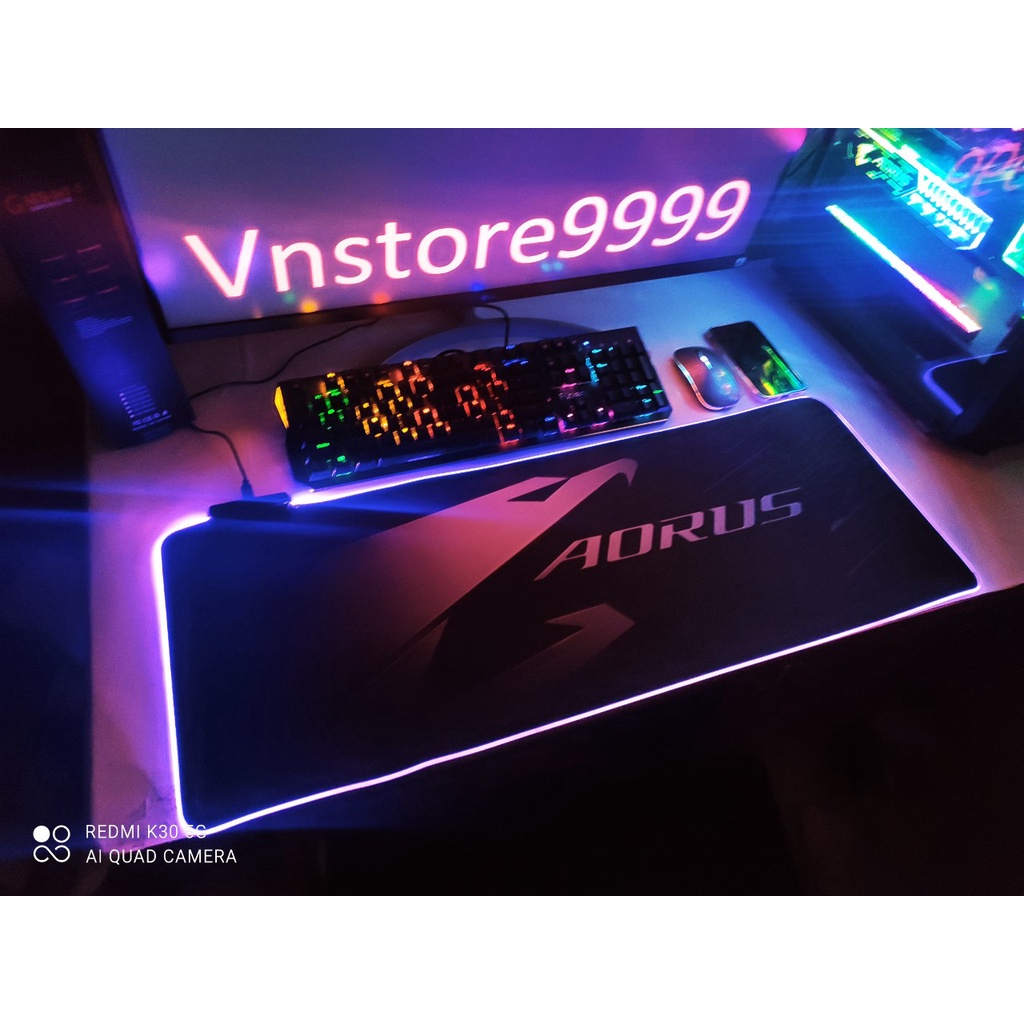 Lót chuột led rgb PDGAMING 50 mẫu pad chuột cỡ lớn fullbox 90x40 80x30, chống trượt siêu bền ...