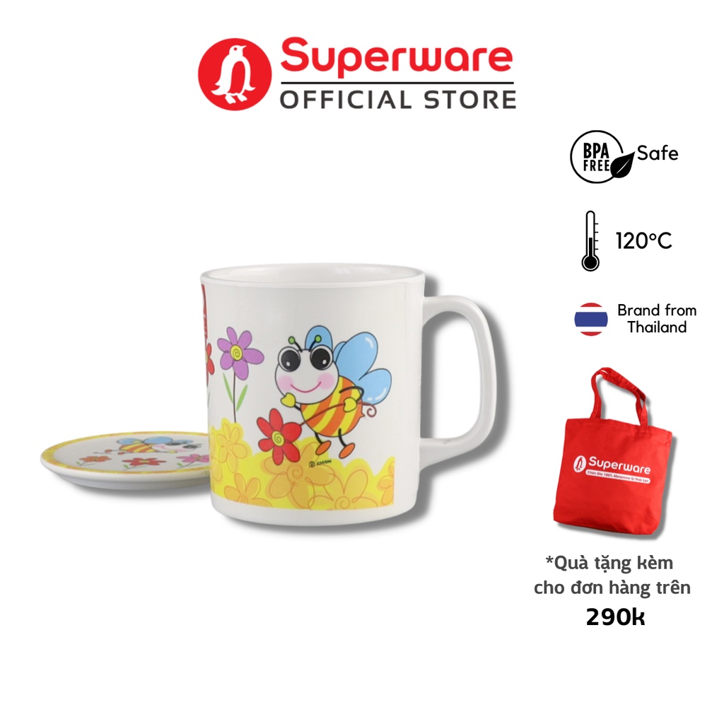 Ly Có Nắp Bobby Bee Dễ Thương 100% Nhựa Melamine An Toàn Sức Khỏe | Superware Thái Lan | CL342-3 ...