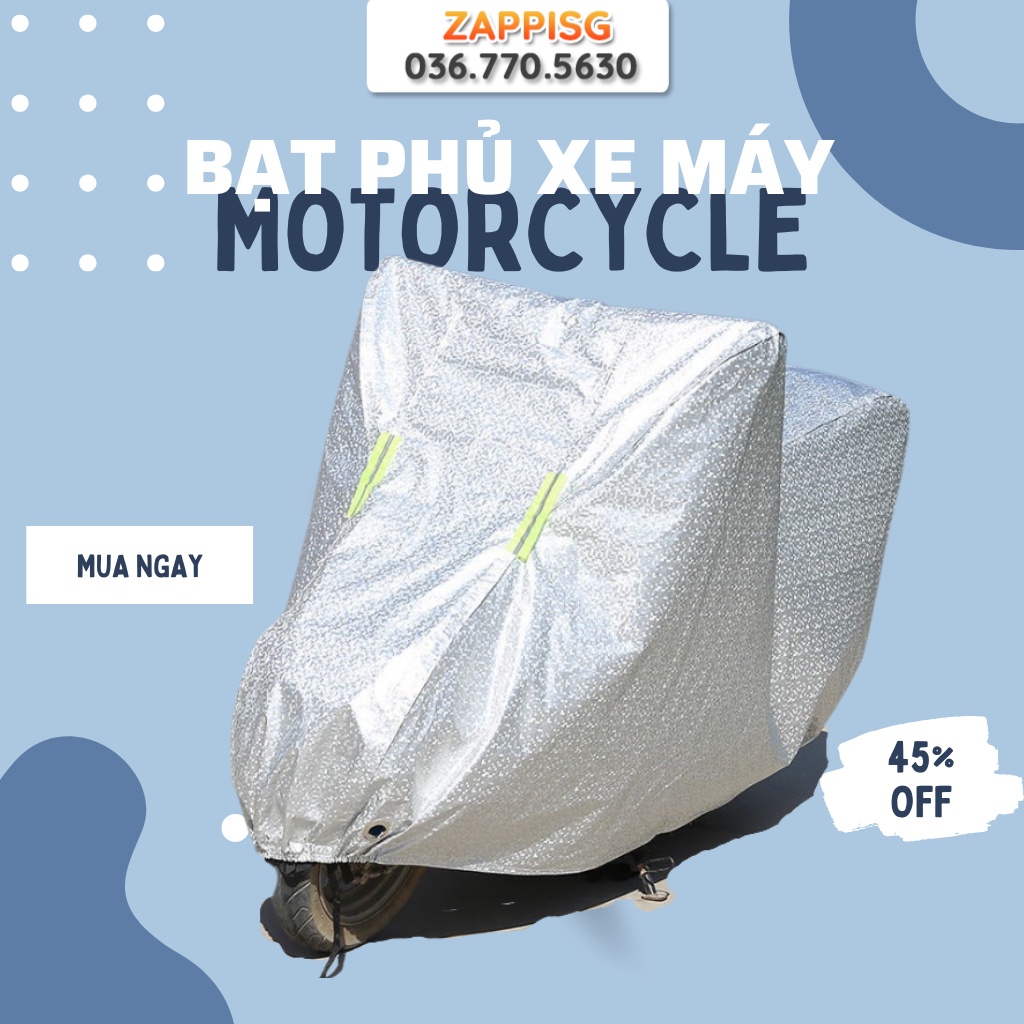 Bạt Phủ Xe Máy Bạt Che Xe Máy Bạt Trùm Xe Tráng Nhôm Chống Nắng Chống Mưa Bh 1 đổi 1 Shopee