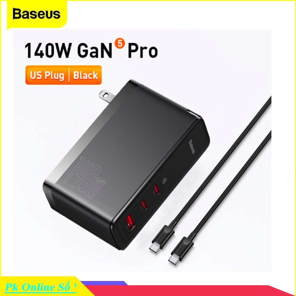 Bộ Sạc Nhanh Baseus GaN5 Pro 140W 1 USB + 2 Type-C PD3.1 dành cho máy tính bảng, laptop | Shopee ...