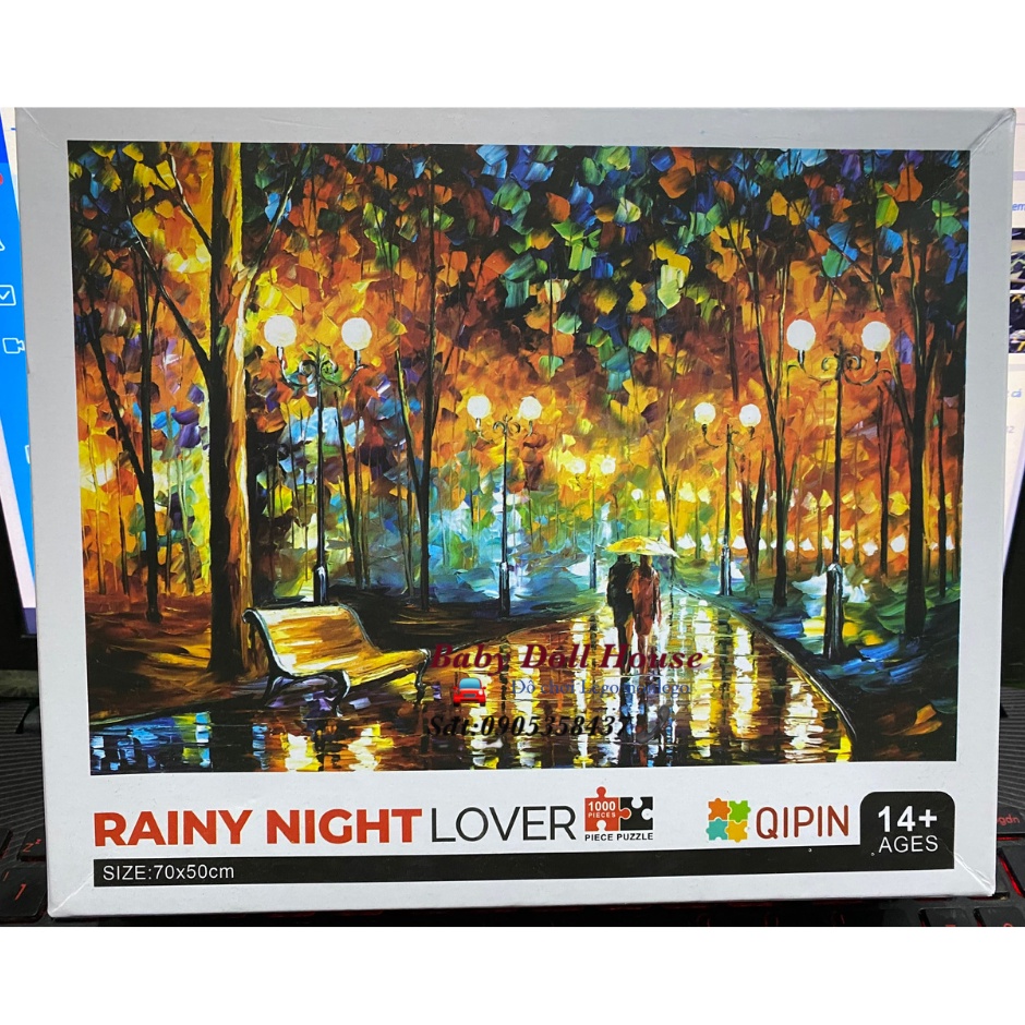 Tranh Ghép Hình 1000 Mảnh rainy night Jigsaw Puzzle (Kích Thước 70x50 ...