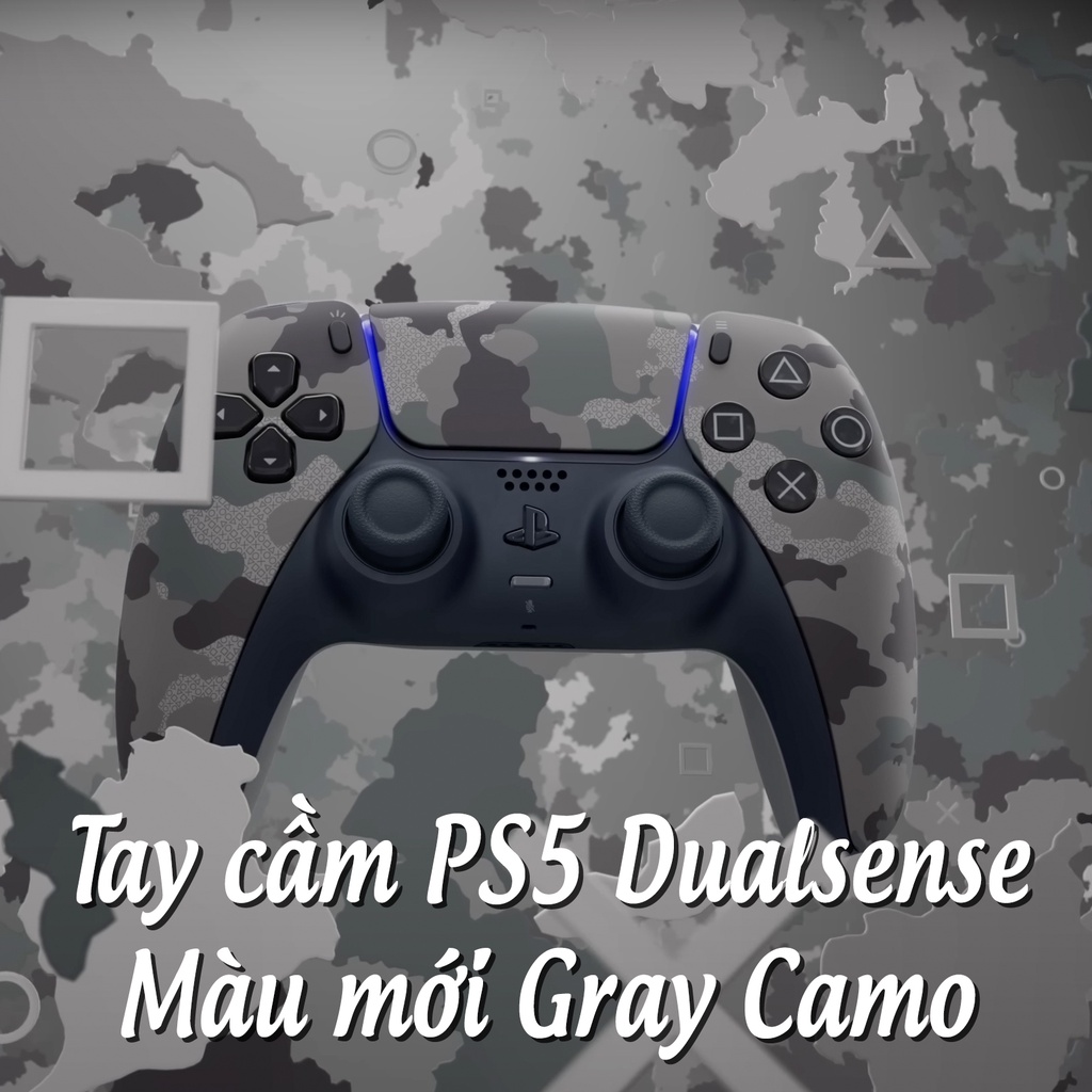 Tay Cầm PS5 DualSense PlayStation 5 Gray Camo | Shopee Việt Nam