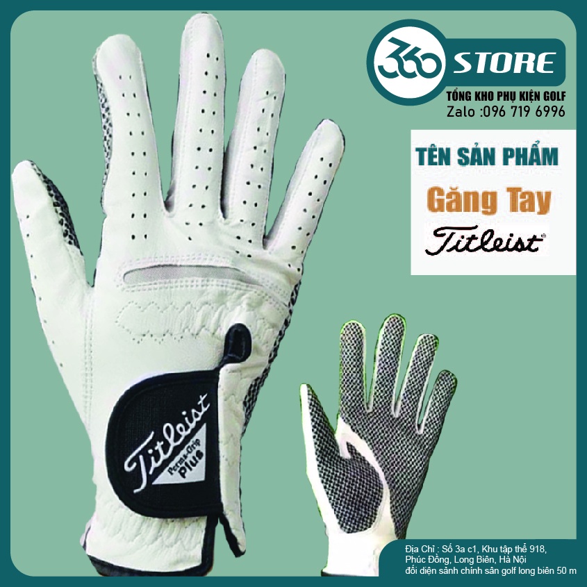Găng Tay Golf Nam Nữ Titleist trắng - 1 Tay Bên Trái Lòng Bàn Tay Thiết kế Cao Su Non Dạng Lưới ...