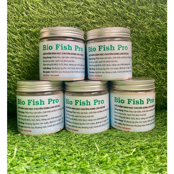 Combo 5 lọ BIO FISH PRO 200gr - Vi sinh bể cá, hồ cá cảnh, thủy sinh ...