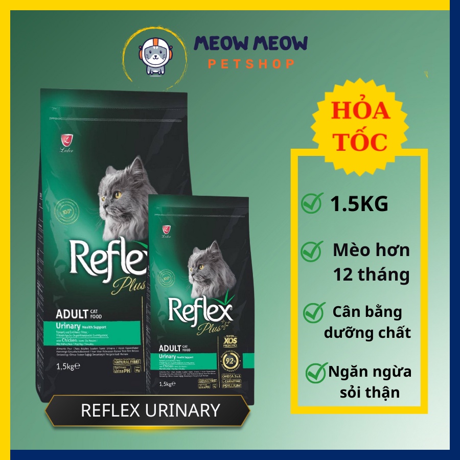 Hạt REFLEX URINAY cho mèo | Túi 1.5KG | Hạt reflex urinary ngăn ngừa ...