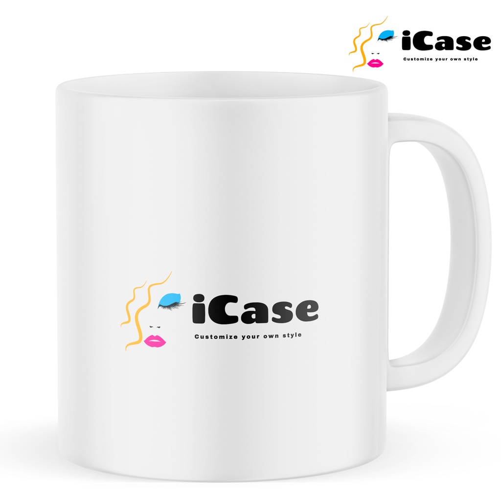 Ly sứ trắng cao cấp iCase in logo theo yêu cầu dung tích 300ml | Shopee ...