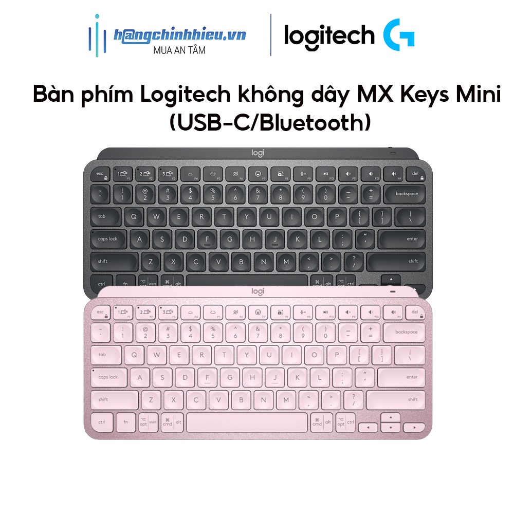 Bàn phím Logitech không dây MX Keys Mini (USB-C/Bluetooth) | Shopee ...
